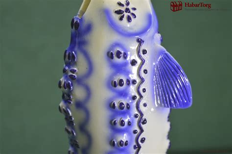 Купить Статуэтка копилка Рыба Осетр Композитный материал Рыбалка Астрахань Под гжель в