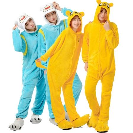 Finn And Jake Adventure Time Costume Onesie Duo Group Halloween Costume