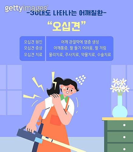 어깨 질병 건강이상 건강관리 주제 진공청소기 클리닝도구 어깨통증 고통 이미지 Jv12614682 게티이미지뱅크