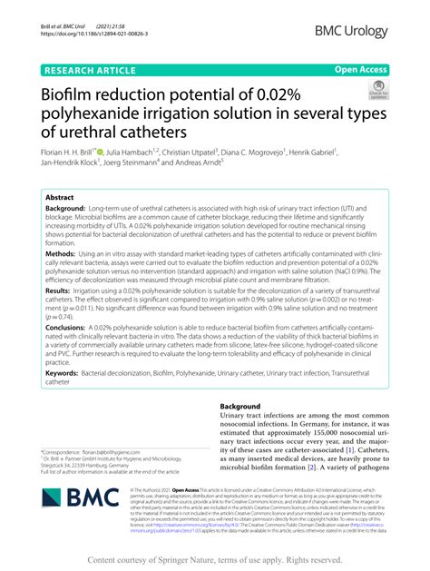 Pdf Biofilm Reduction Potential Of 002 Polyhexanide Irrigation