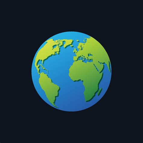 Round Planet Earth With Continents 53977612 Vector Art At Vecteezy