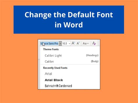Change The Default Font In Microsoft Word