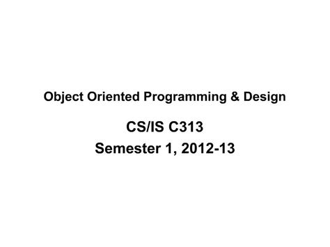 PPT Object Oriented Programming Design PowerPoint Presentation Free Download ID