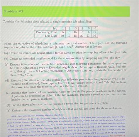 solved consider the following data related to single machine