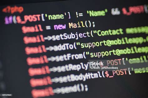 Php 코드 선을 모니터 0명에 대한 스톡 사진 및 기타 이미지 0명 2015년 Php 프로그래밍 언어 Istock