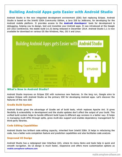 Building Android Apps Gets Easier With Android Studio By Semaphore