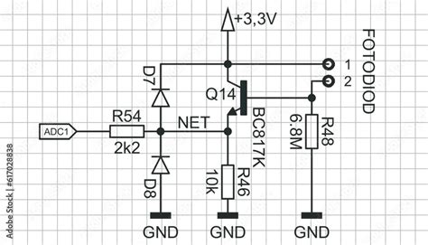 An Analog Circuit With Electronic Components Transistor Resistor