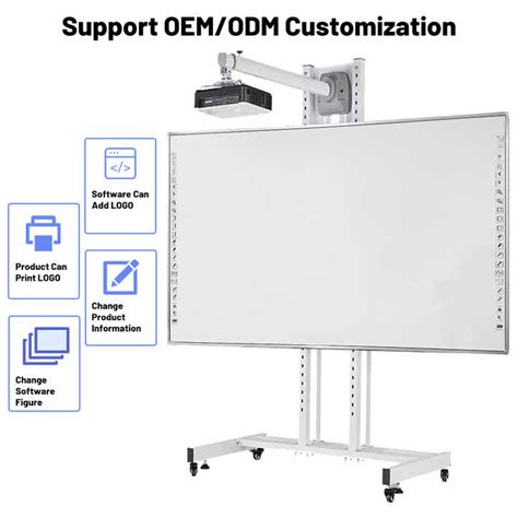 86 Inch Finger Touch Infrared Touch Smart Board Projection Whiteboard For Meeting Teaching