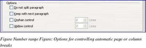 Openoffice Writer Controlling Page Breaks