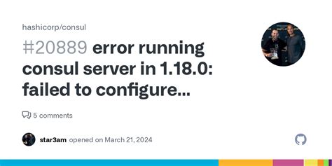 Error Running Consul Server In 1180 Failed To Configure Scada Provider Users Home Directory