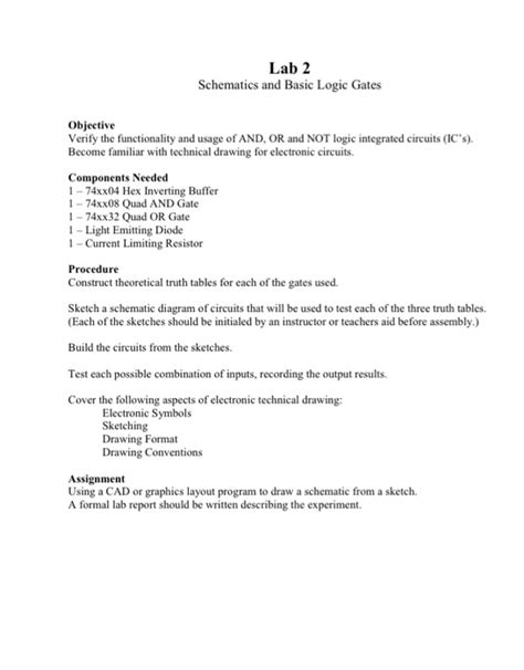 Solved Lab 2 Schematics And Basic Logic Gates Objective
