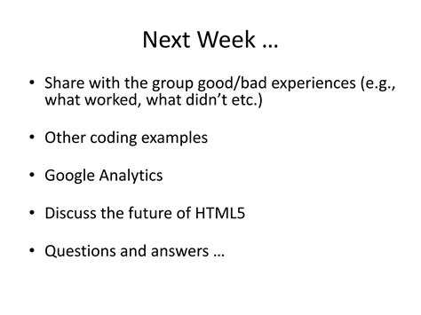 Fundamentals Of Html5 Ppt