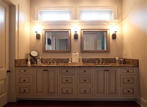 Custom Glazed Master Bath Cabinets