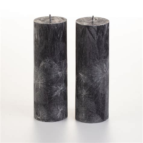 Набір свічок із пальмового воску Candlesbio Palm Wax 7х20 см 2 шт Чорні Wp 11 70 200