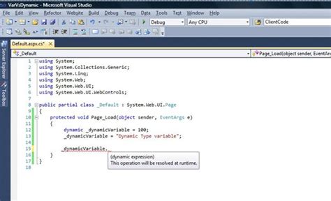 var vs dynamic keywords in c