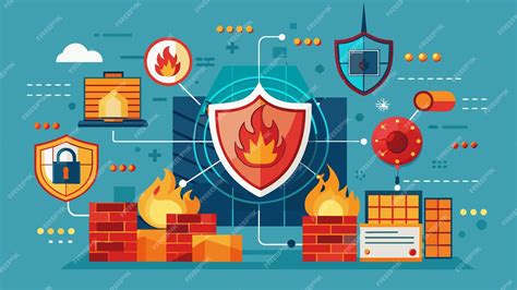 Premium Vector Network Security Firewall Vector Graphics Illustration Eps Source File Format