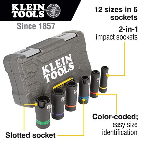 Klein 5 In 1 Impact Socket Set 660kit1 Arnett Industries Llc