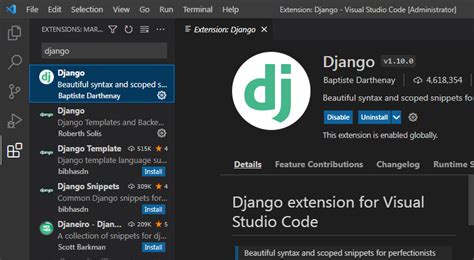 django 使用vscode 创建工程 娇小赤雅 博客园