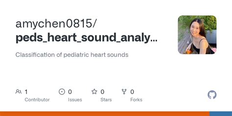 Github Amychen0815pedsheartsoundanalysis Classification Of