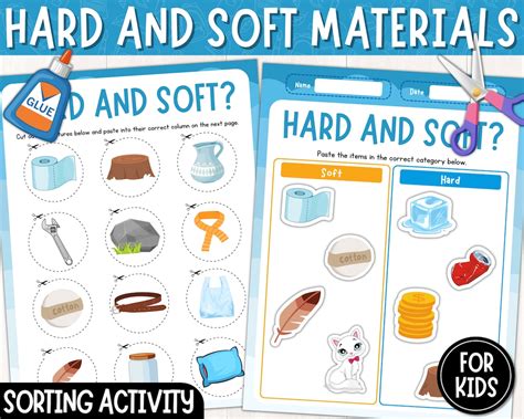 hard and soft materials sorting activity sense of touch montessori
