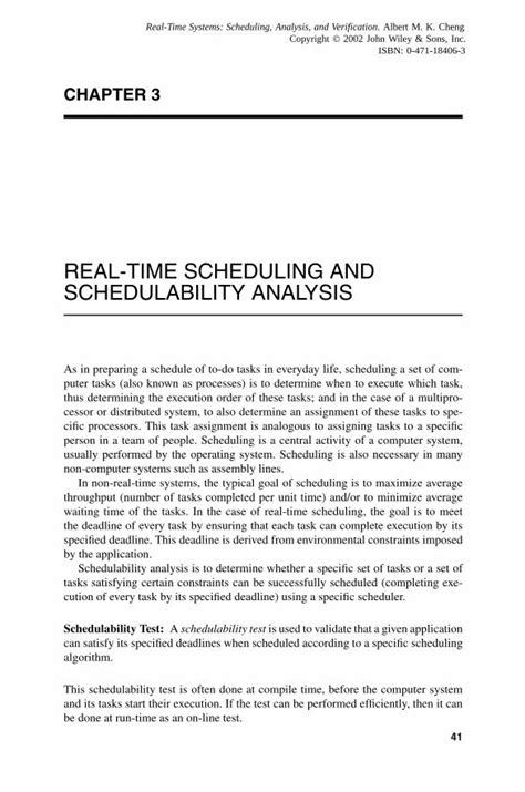 pdf real time systems real time scheduling and schedulability