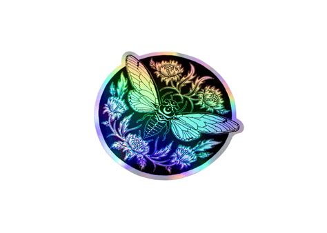 Cicada Floral Sticker Fennec Design