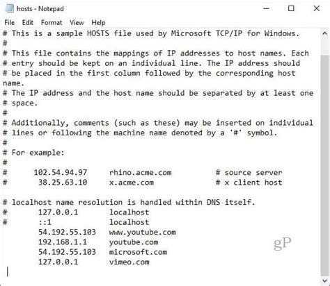 how to edit the hosts file in windows 10