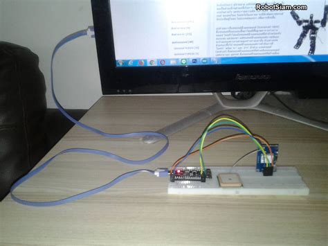 ตัวอย่างโปรเจค iot esp32 หุ่นยนต์ esp32 โปรเจค esp32 แสดงตำแหน่งจาก