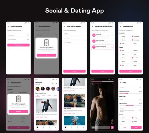LinkLove UI Template Social Match Chat App In Flutter Dating App CupidConnect Template