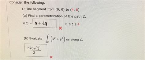 solved consider the following c line segment from 0 o to