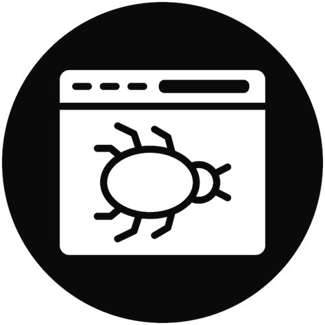 premium vector bug vector icon illustration of no code iconset