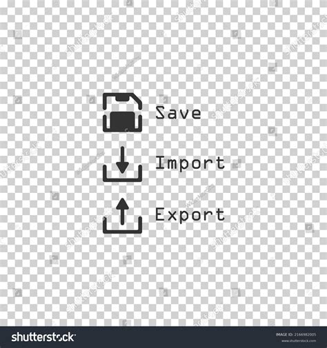 Save Import Export Vector Illustration Dark Stock Vector Royalty Free Shutterstock