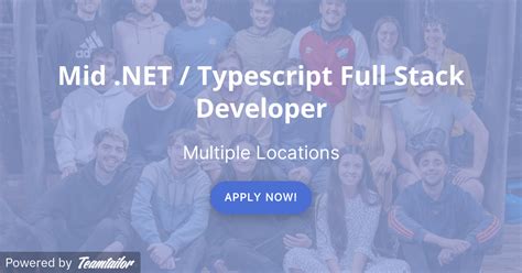 Mid Net Typescript Full Stack Developer Crunchloop