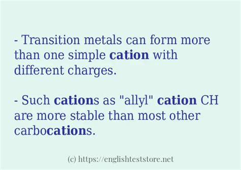 Cation Example