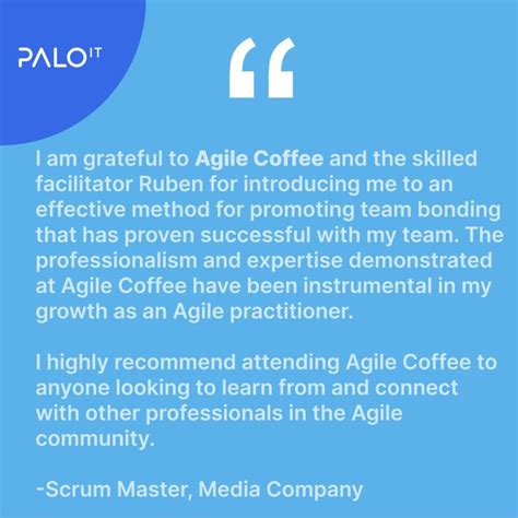 Palo It On Linkedin Leancoffee Agiletransformation Communitybuilding