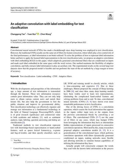 An Adaptive Convolution With Label Embedding For Text Classification