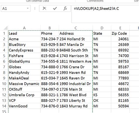 Using Vlookup To Merge Excel Spreadsheet Info In Seconds