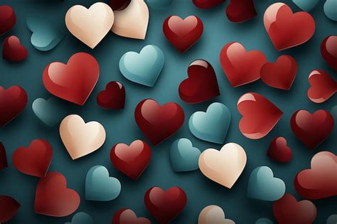 Premium Photo Heart Background Seamless Vector Pattern