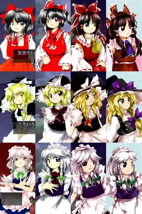 Hakurei Reimu Kirisame Marisa And Izayoi Sakuya Touhou And 4 More