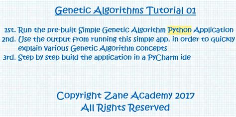 Prototype Project Genetic Algorithms W Python Tutorial