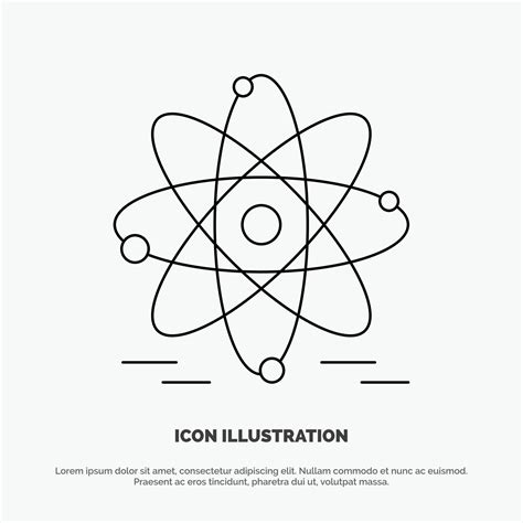 Atom Education Nuclear Line Icon Vector 19094706 Vector Art At Vecteezy