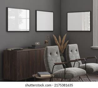 Realistic Modern Interior Scene Mockup Vertical Stock Illustration 2271966465 Shutterstock
