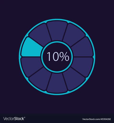 Donut Infographic Chart Design Template For Dark Vector Image