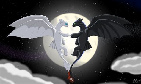 Nightfury And Lightfury By Wesambjusdem On Newgrounds