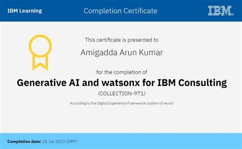 Arun Kumar On Linkedin Generativeai Watsonx Ibm Aicertification