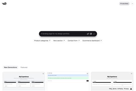 V0 Dev Dynamic Web Project Platform In Private Beta Jim S AI Tools Directory
