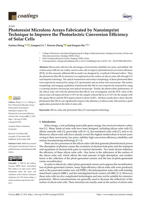 pdf photoresist microlens arrays fabricated by nanoimprint technique