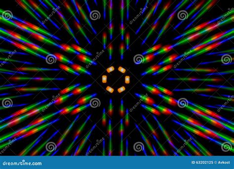Photo Of The Diffraction Pattern Of Led Array Light Comprising A Large