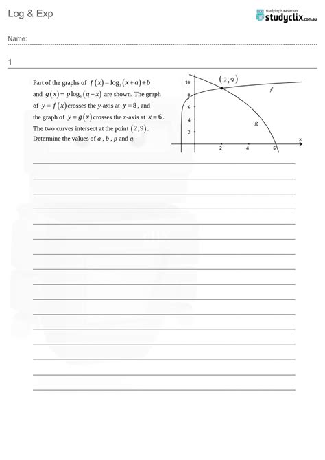 Logamp Exp Logarithm Example Questions Log And Expname Studocu