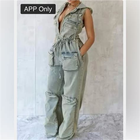 Pants And Jumpsuits Stylish Light Gray Jumpsuit Poshmark